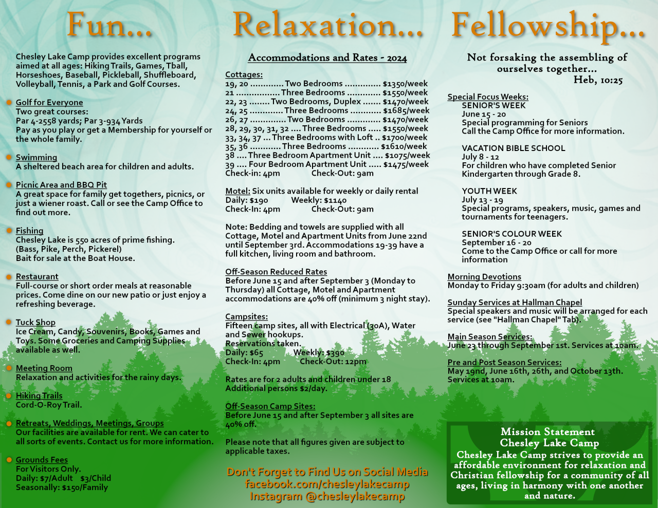 Chesley Lake Camp | Fun, Relaxation, and Fellowship